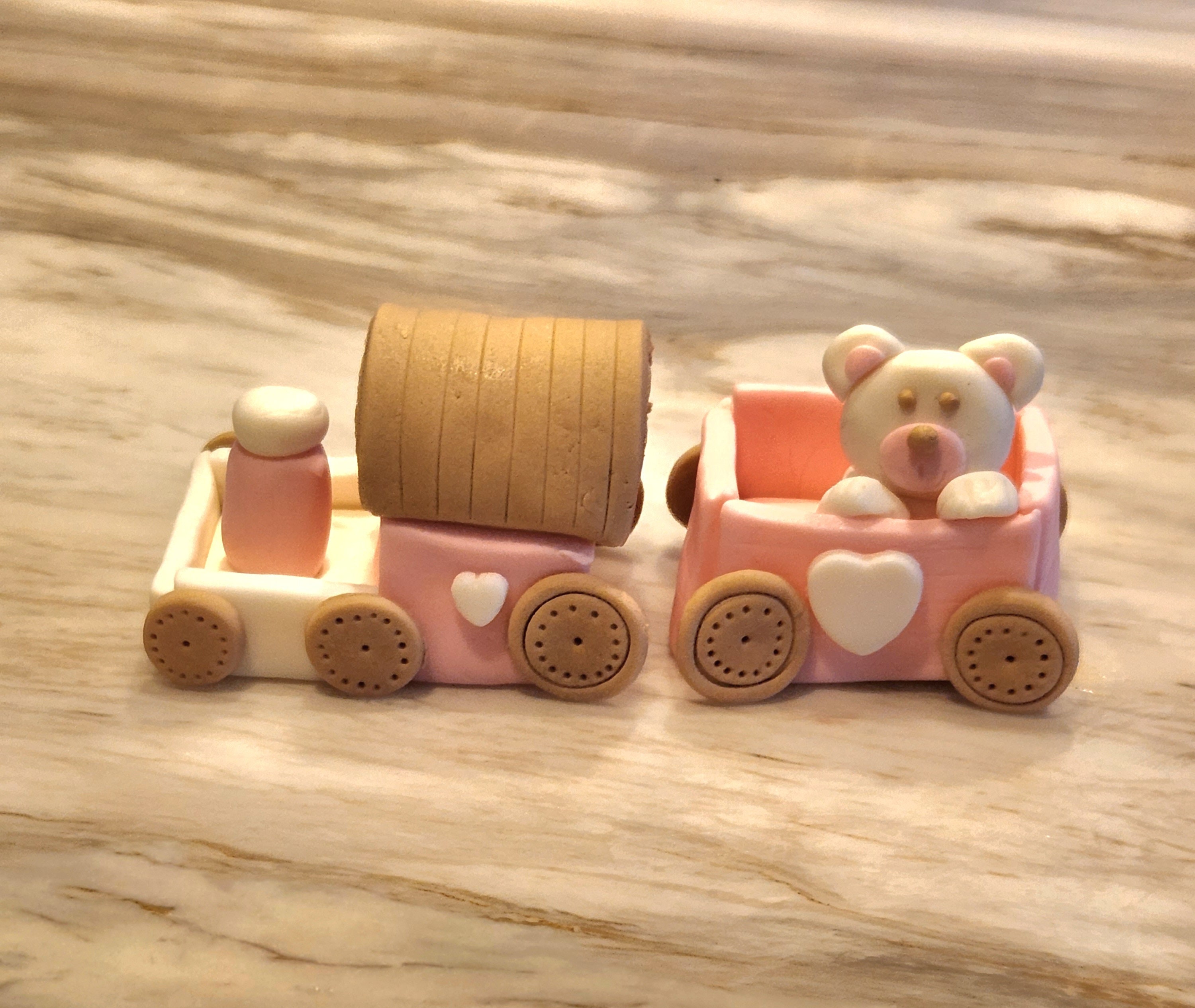 Fondant Train Cake Topper, Train Baptism Cake Decoration, Fondant ...