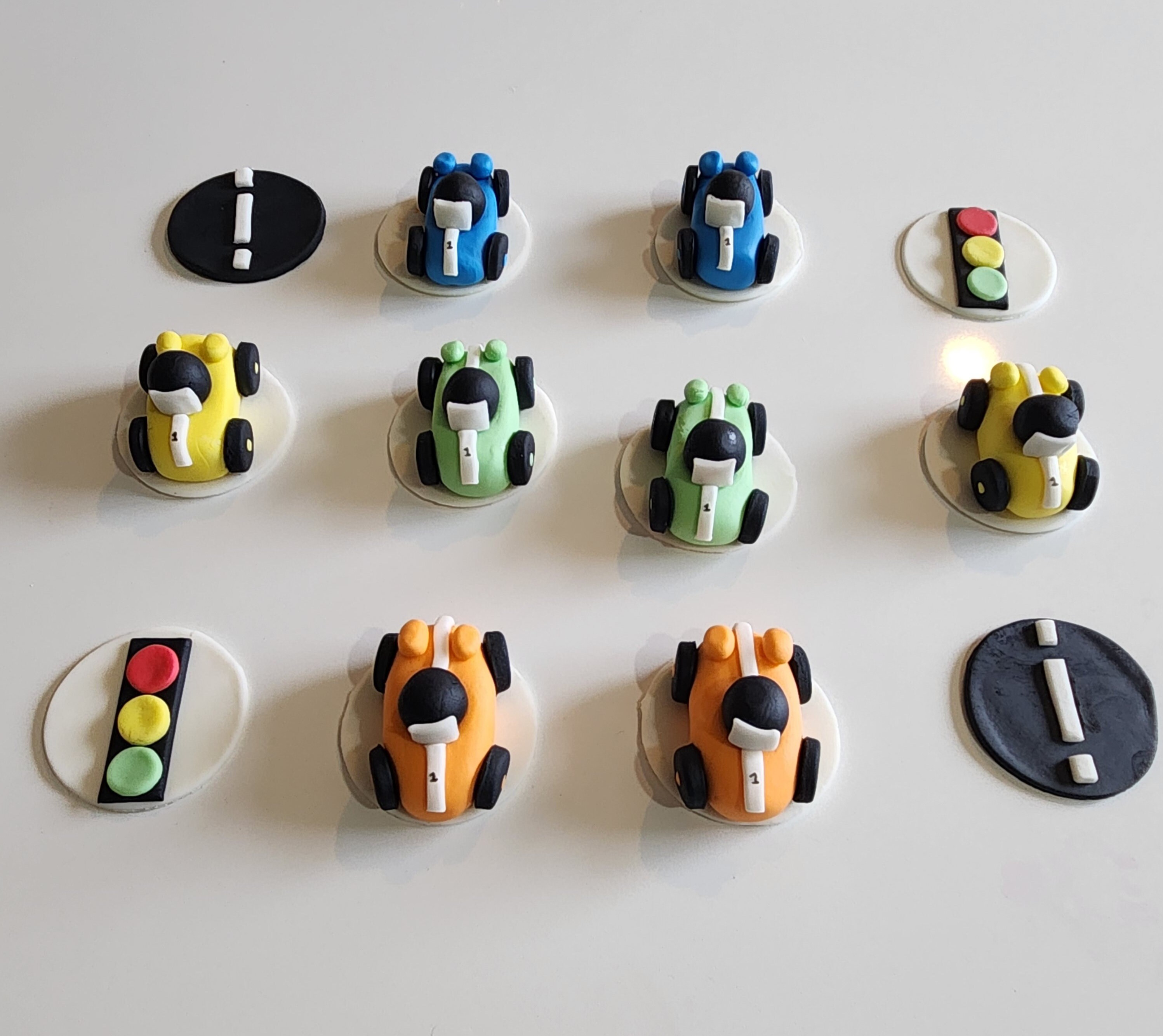 Race Car Theme Fondant Cupcake Toppers Race Car Birthday - Etsy
