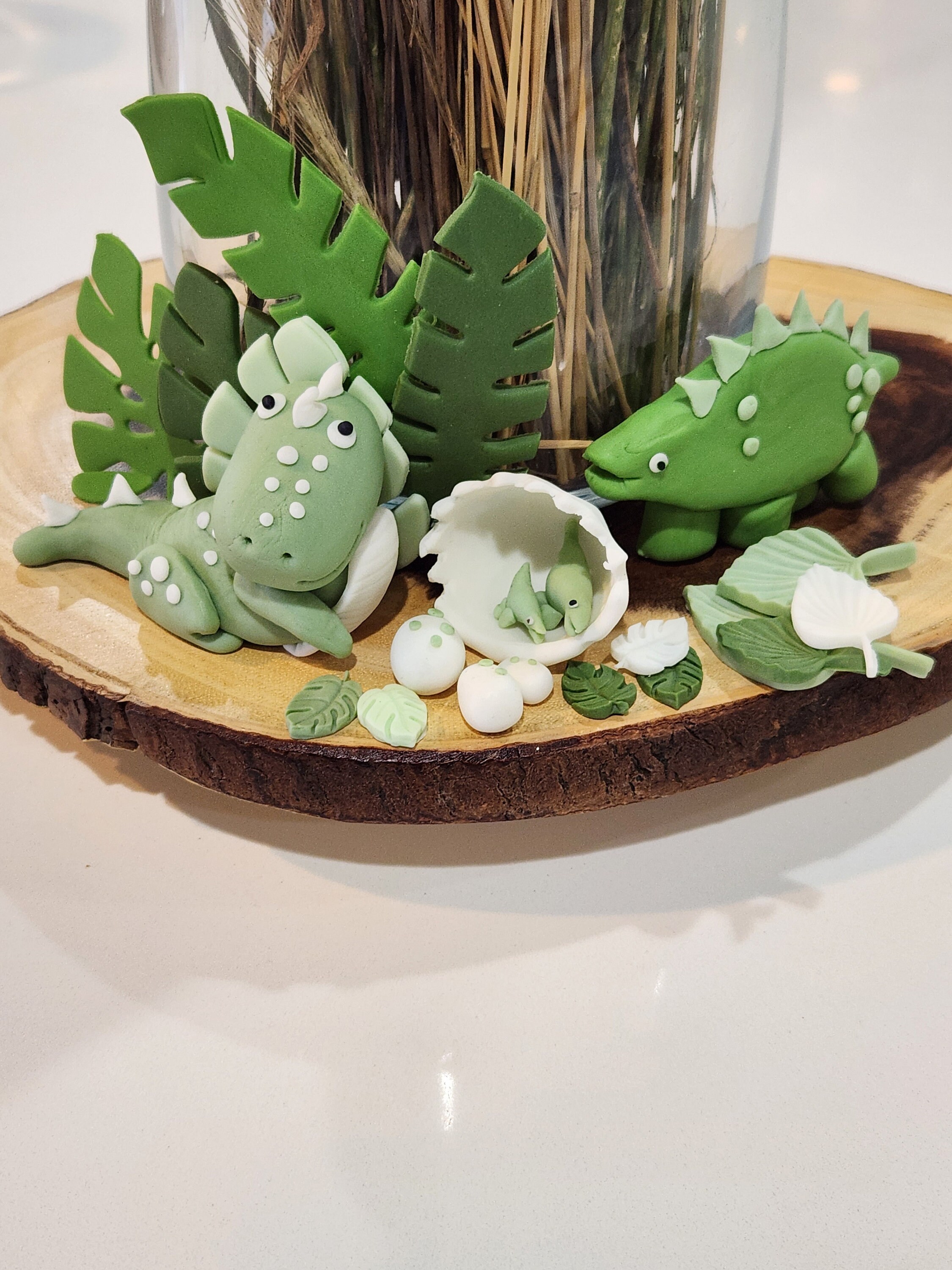 Dinosaur Fondant Cake Topper, Dino Fondant Cake Topper, Dinosaur Themed ...