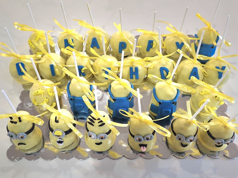 Minion Cakepops, Custom Cakepops, Birthday Cakepops, Despicable Me ...
