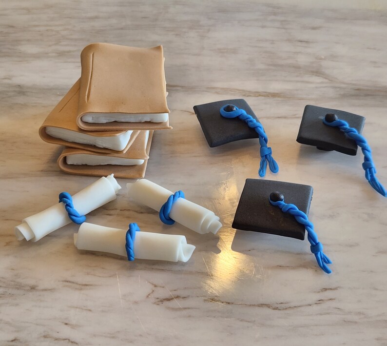 Graduation Cap Fondant Cake Topper, Grad Cap Topper, Graduation Topper ...