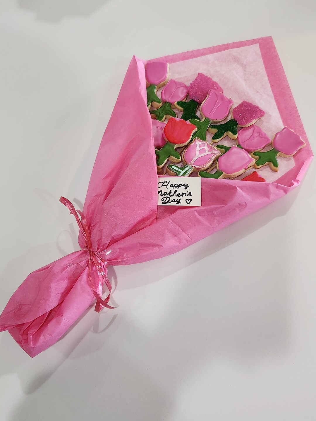 Flower Cookie Bouquet, Floral Cookies, Cookie Bouquet, Tulip Cookies ...