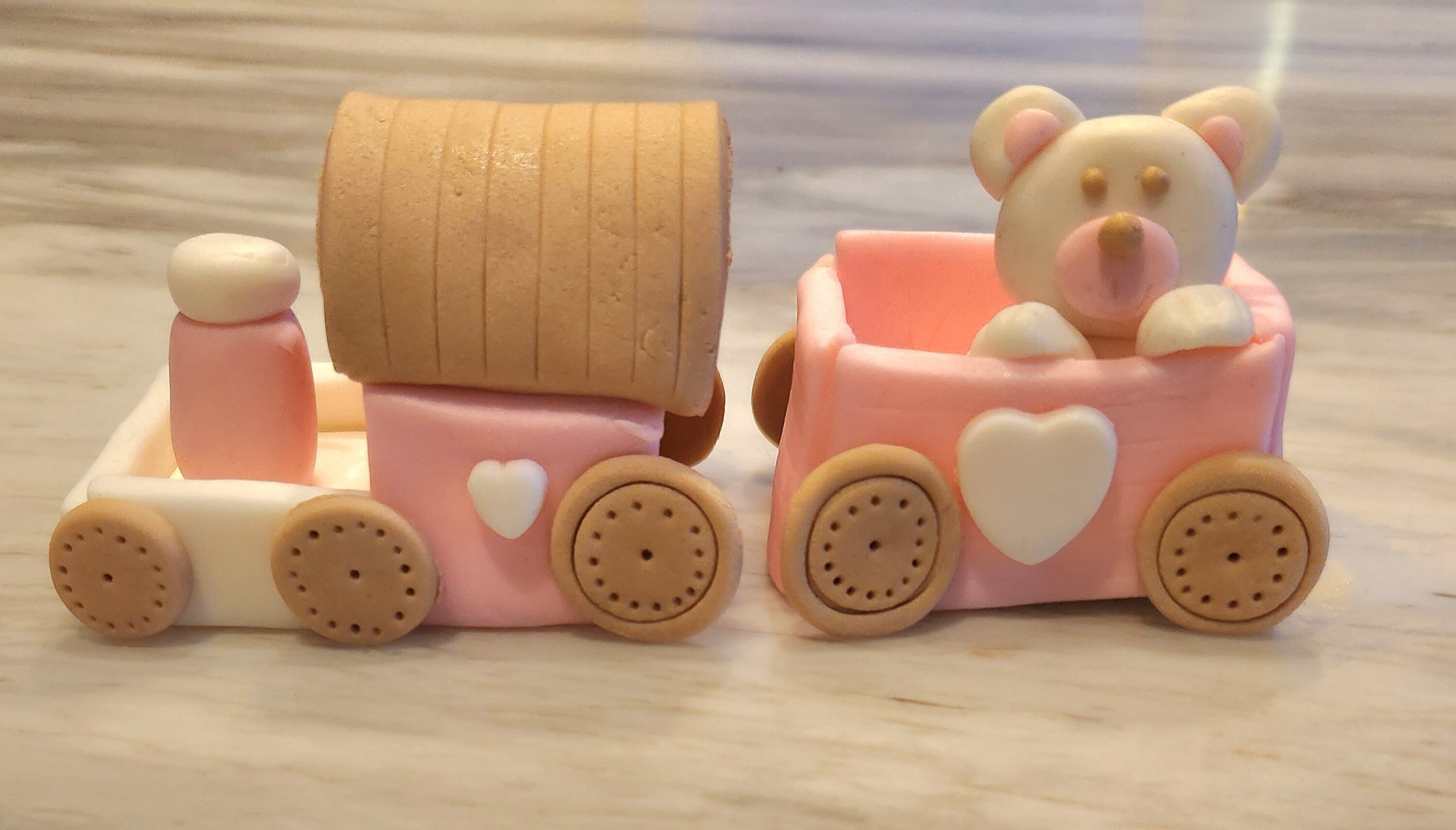 Fondant Train Cake Topper, Train Baptism Cake Decoration, Fondant ...