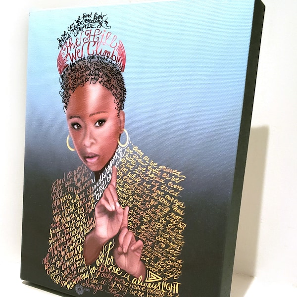 Amanda Gorman Climbing the Hill - Etsy