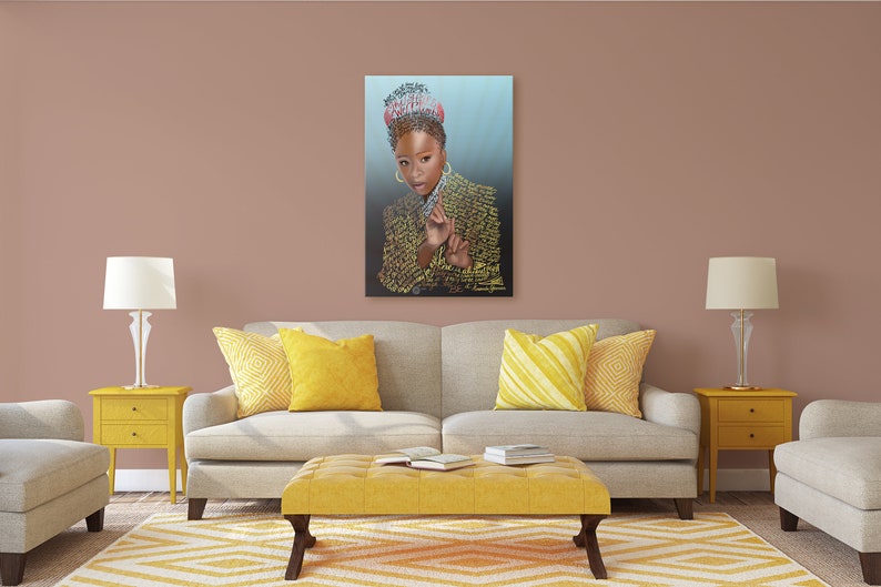 Amanda Gorman Portrait Quotes the Hill We Climb Canvas Be the - Etsy