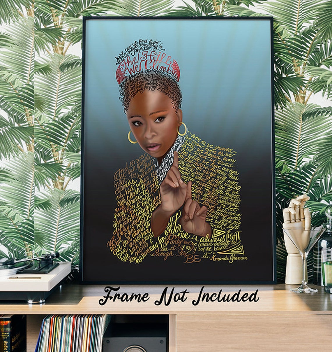 Amanda Gorman Quotes Portrait the Hill We Climb Poem Be the - Etsy