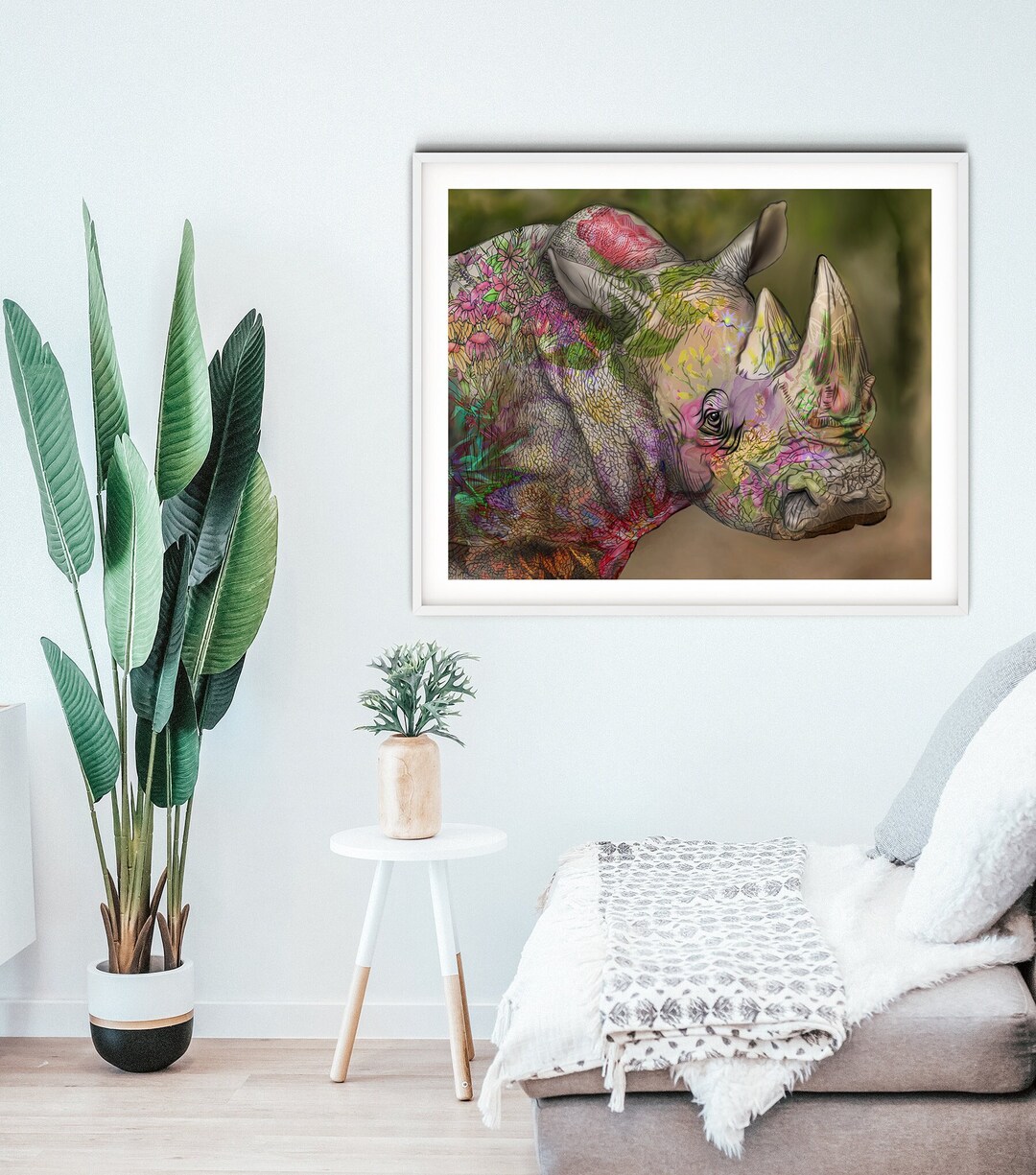 Extinct White Rhino Fine Art Print - Giclee Art Reproduction ...