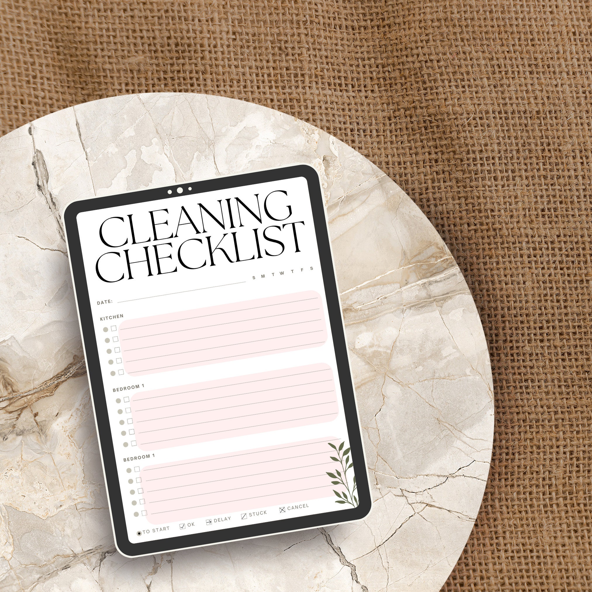 Editable Cleaning Schedule PDF Printable Cleaning Planner Digital ...