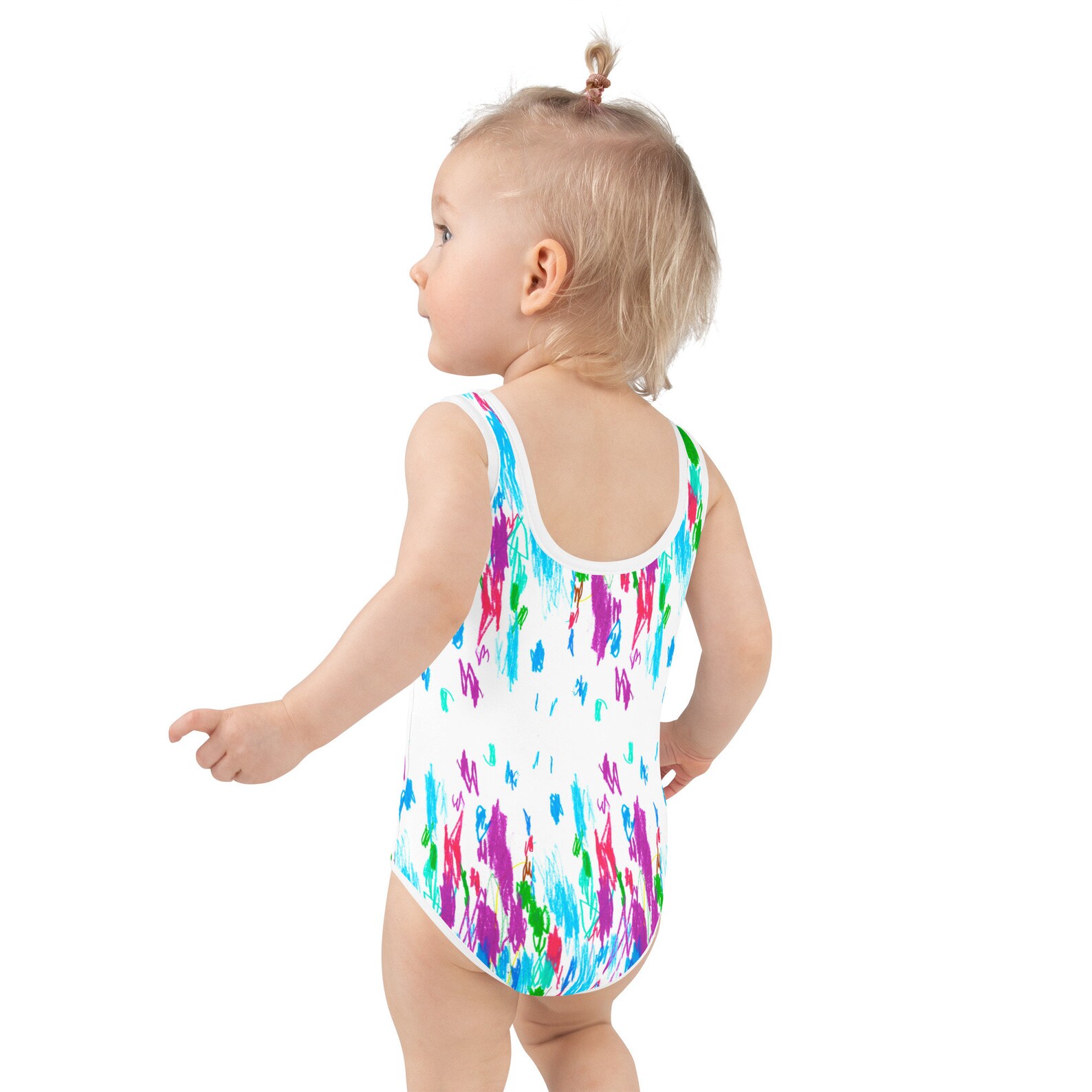Kids One-piece. This Cool Swimsuit Design is a Hand-drawn Illustration ...