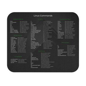 Linux Command Cheat Sheet, Mouse Pad, Programmer, It, Hacker, Developer ...