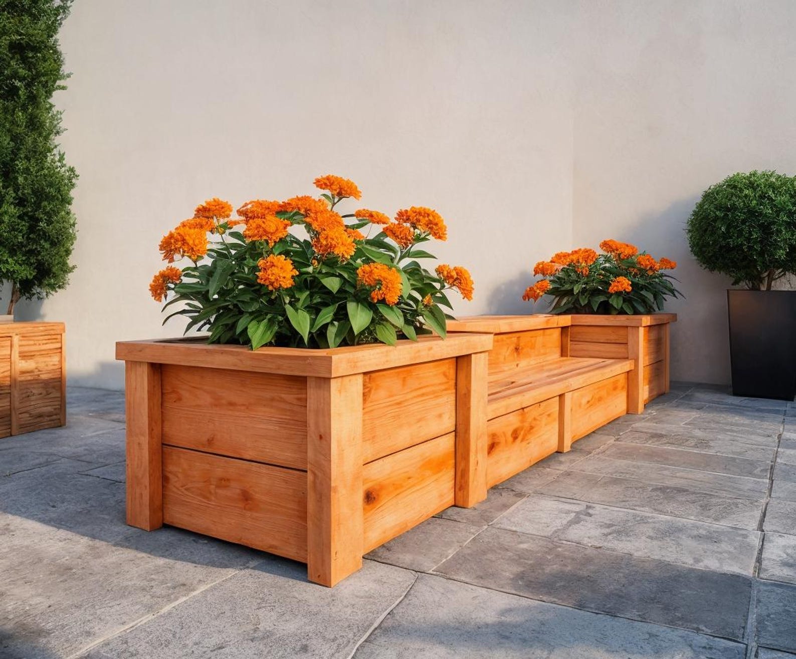 DIY Wooden Planter Box Plan, DIY Outdoor Planter, Fence Picket Flower ...
