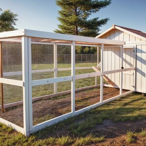 Chicken Coop & Run Enclosure Plans| Diy Chicken Coop Plans Chicken Pen ...