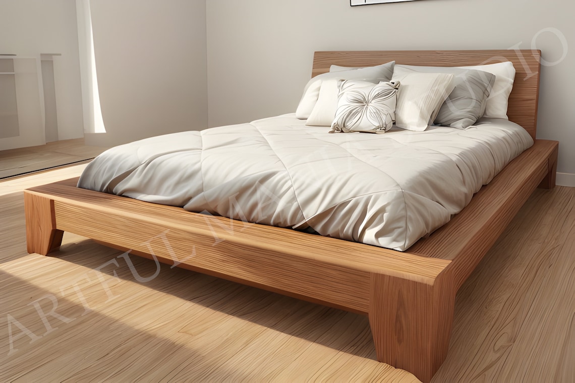 Wood Platform Bed DIY BUILD PLAN Modern Platform Bed Furniture Plans ...