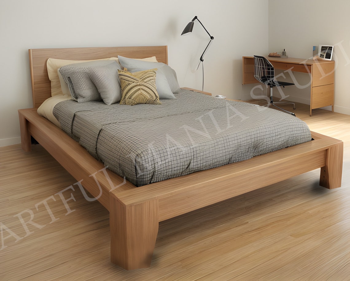 Wood Platform Bed DIY BUILD PLAN Modern Platform Bed Furniture Plans ...