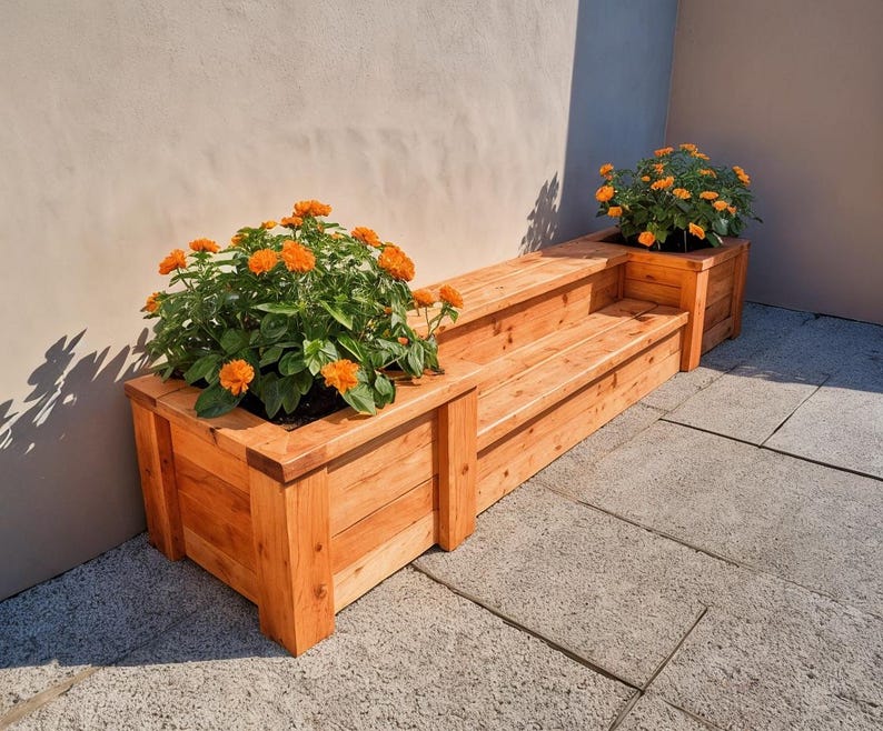 DIY Wooden Planter Box Plan, DIY Outdoor Planter, Fence Picket Flower ...