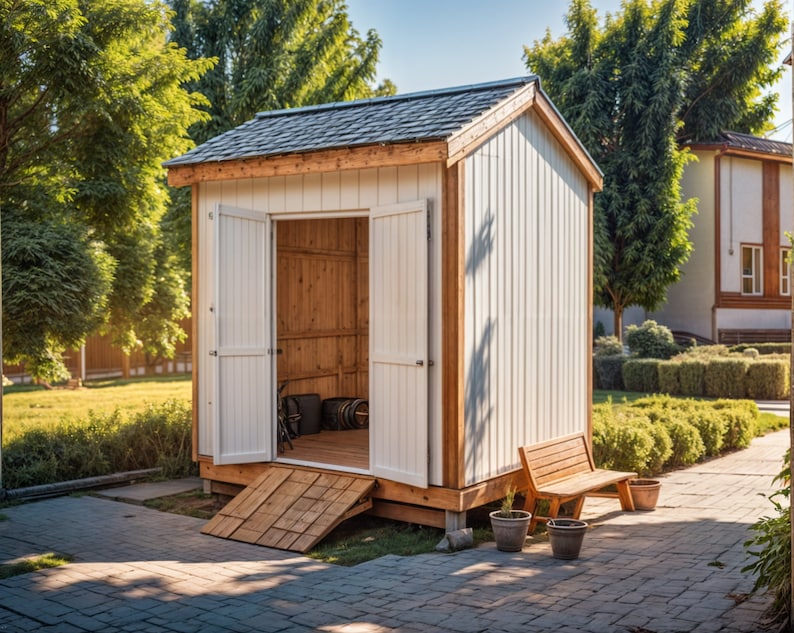 Modern 8x10 Shed Plan: DIY Woodworking Plans - Etsy