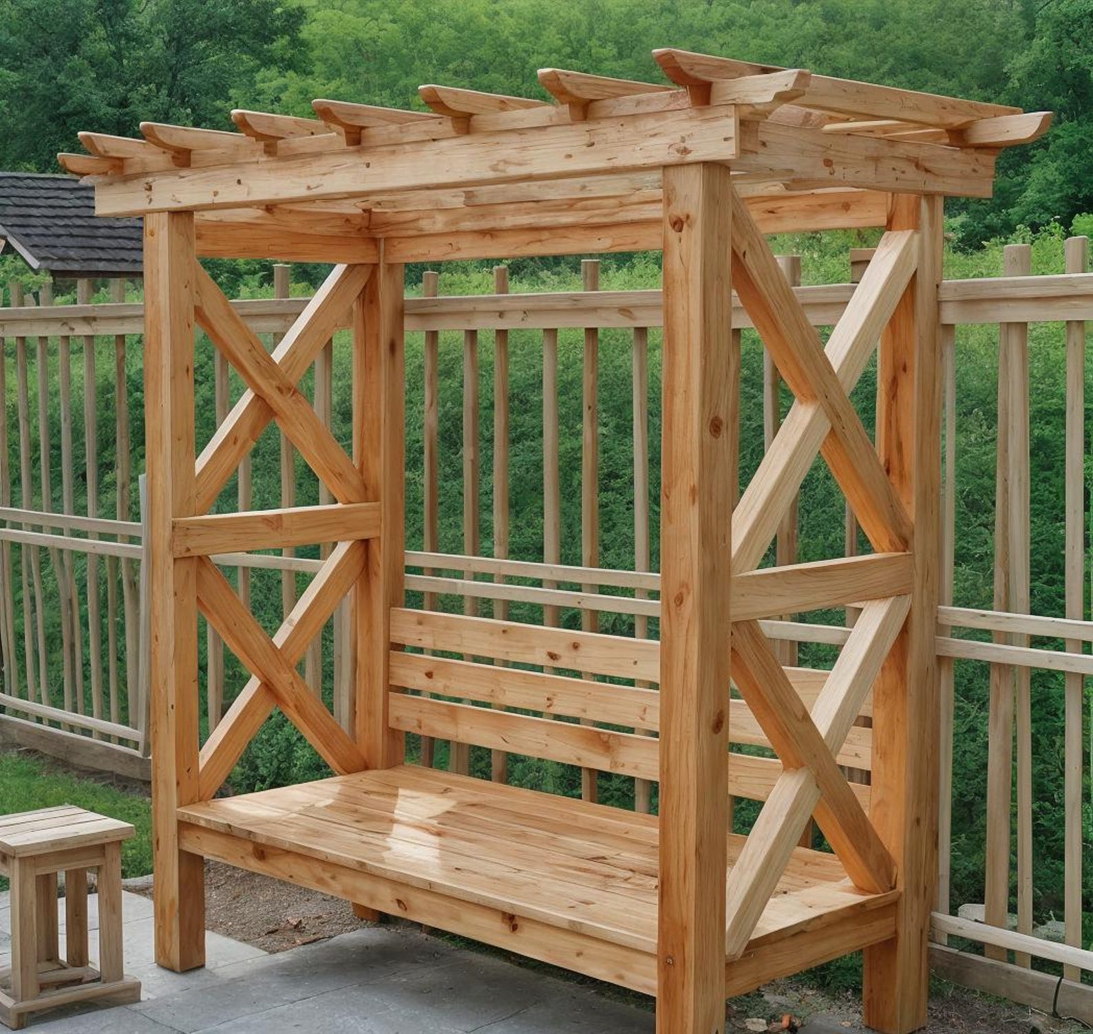 Garden Arbor Bench DIY Plans: Woodworking PDF Download - Etsy