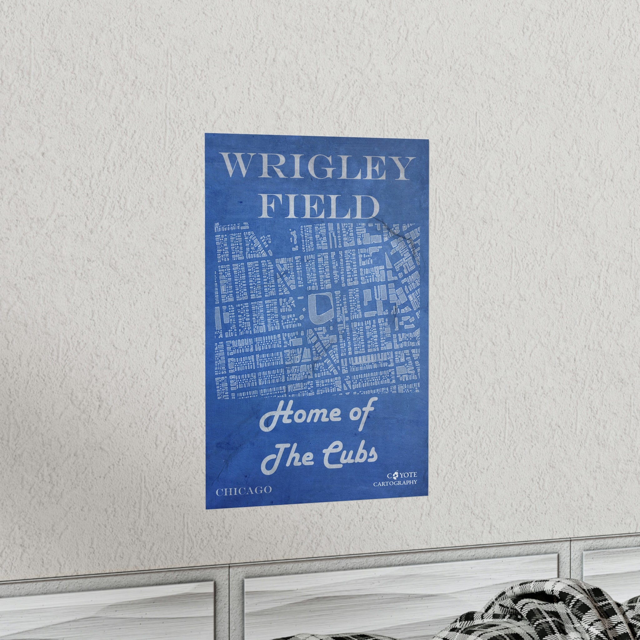 Wrigley Field Stadium Map Poster Chicago Cubs Blueprint Style - Etsy