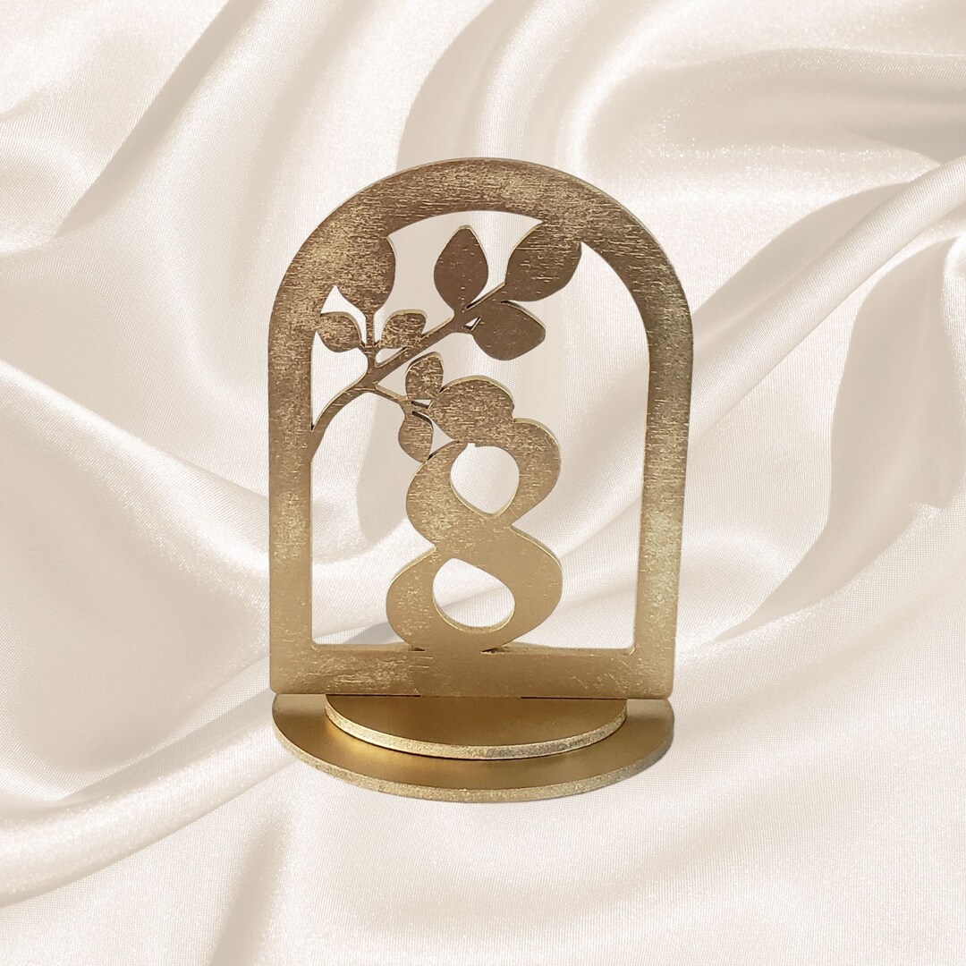 Arch Gold Table Number, Gold Wedding Decor, Gold Table Number, Wood ...