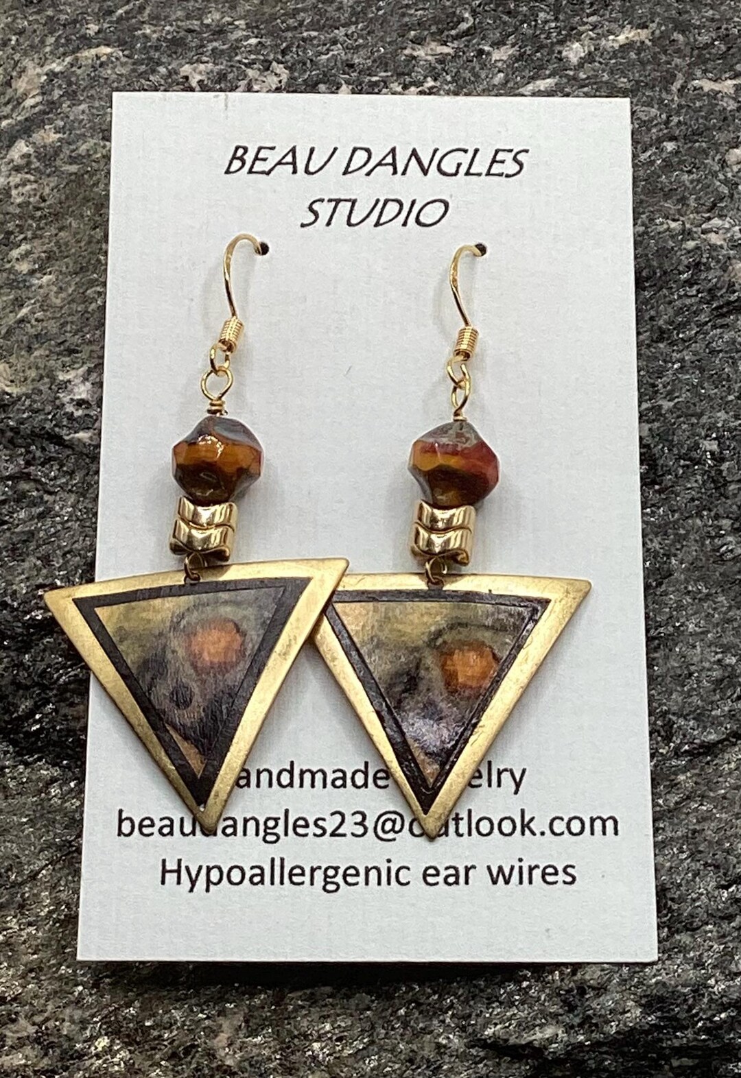 Orange and Rust One of a Kind, Lightweight, Artsy, Dangly Earrings - Etsy