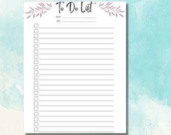 Weekly Planner to Do List | Version Printable and Digital | Horizontal ...