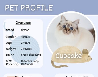 Dog Adoption Fact Sheet Canva Template Animal Shelter Pet - Etsy UK