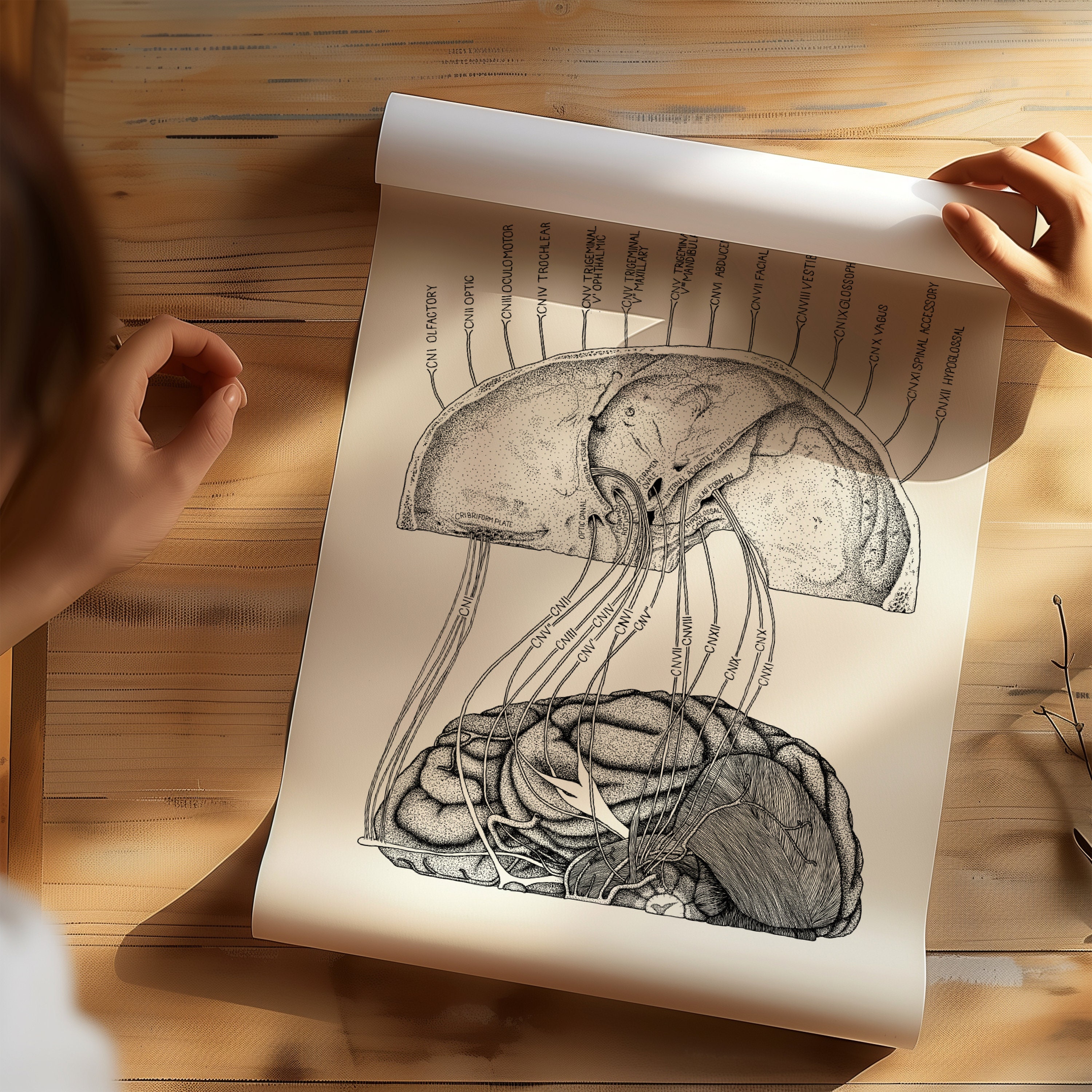 Cranial Nerves Anatomy Print | Medical Wall Art, Neurology Gift - Etsy