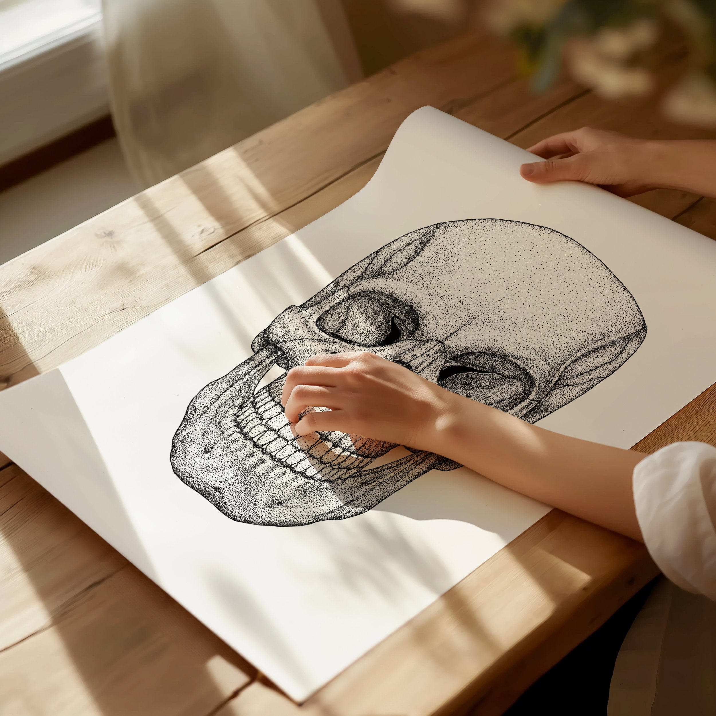 Anatomical Skull Print | Clinically Accurate Cranium Illustration - Etsy