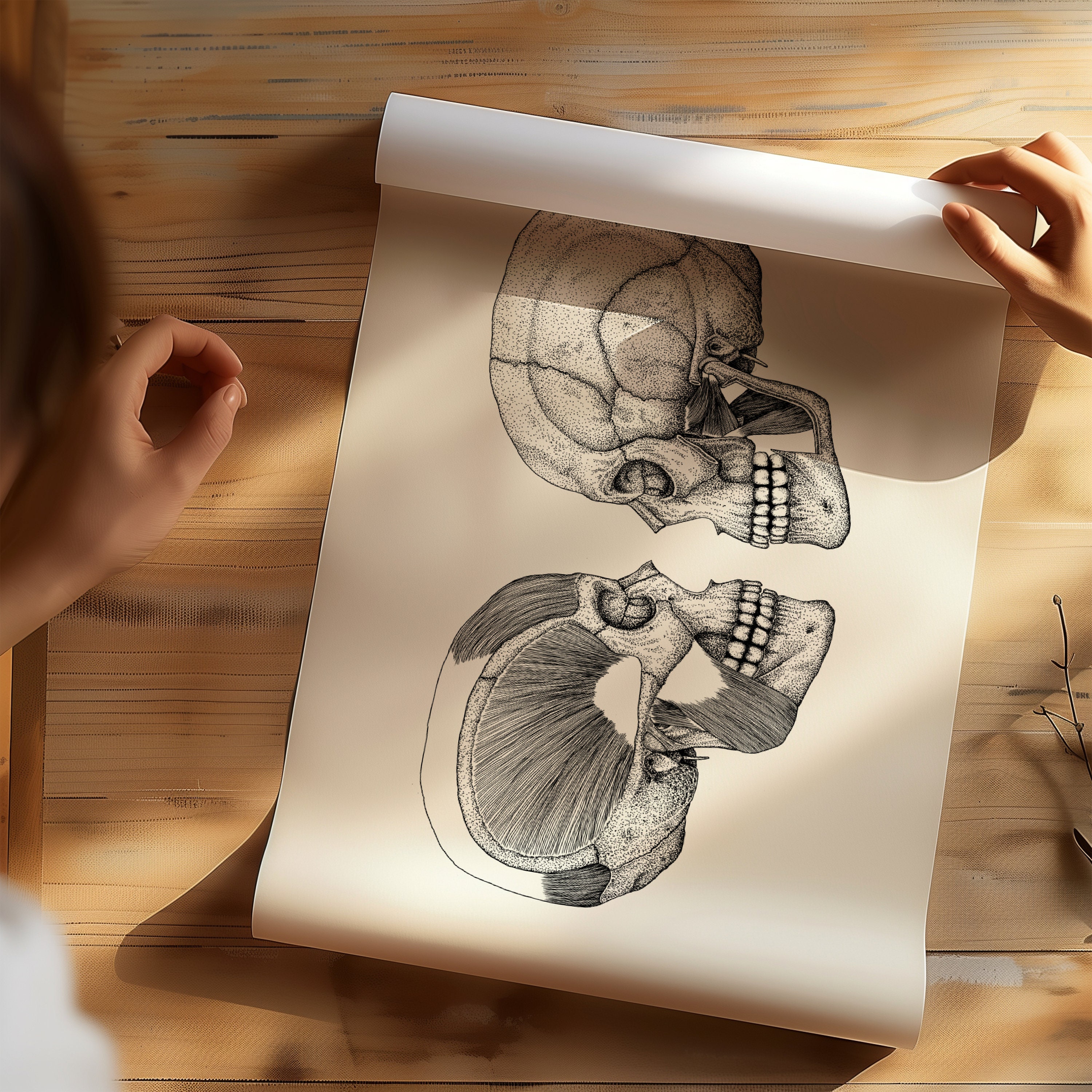 TMJ Anatomy Poster | Hand-drawn Temporomandibular Joint Art for ...