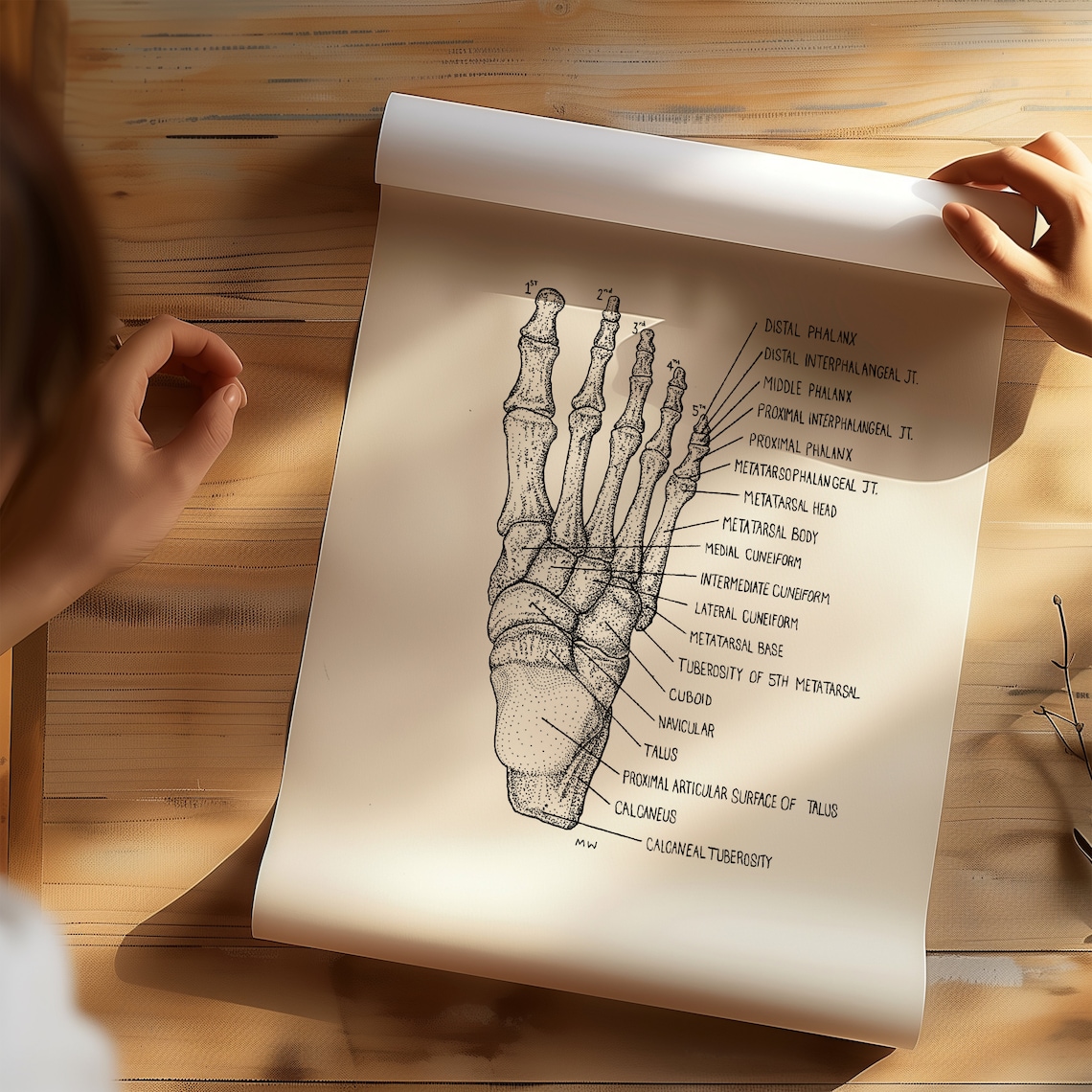 Bones of the Foot Human Anatomy Print Medical Decoration Wall Decor ...