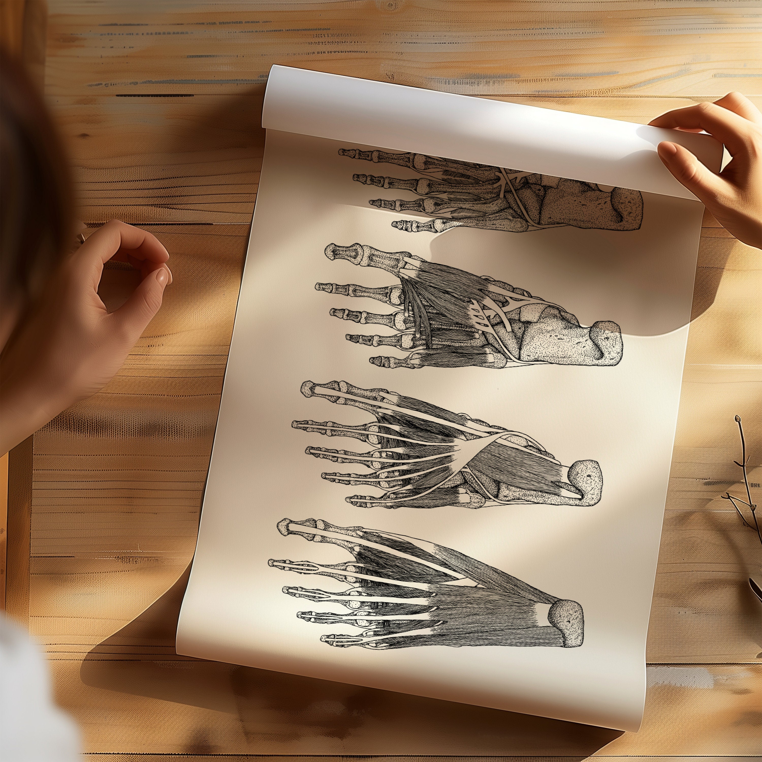 Muscular Layers of the Plantar Foot Human Anatomy Prints Clinically ...