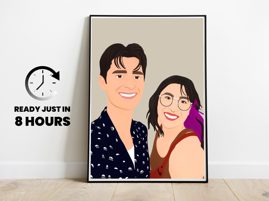 Faceless Portrait Custom, Boyfriend Christmas Gift, Custom Couples ...