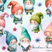 Watercolor Gnomes Clipart, Cute Garden Gnome Clipart, Garden Gnomes ...