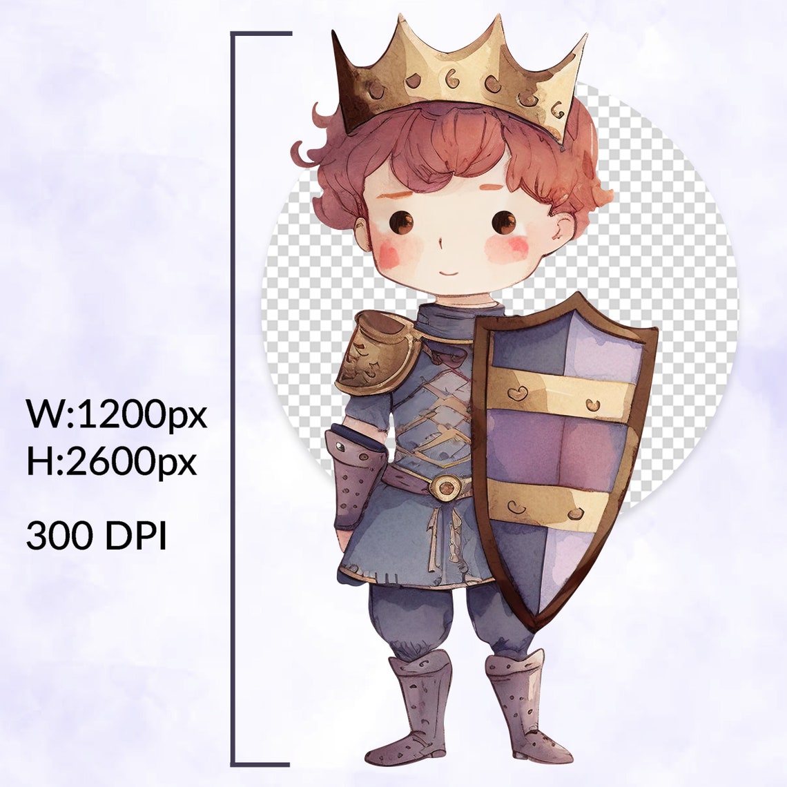 Watercolor Prince Clipart, Cute Prince Clipart, Watercolor Clipart, Boy ...