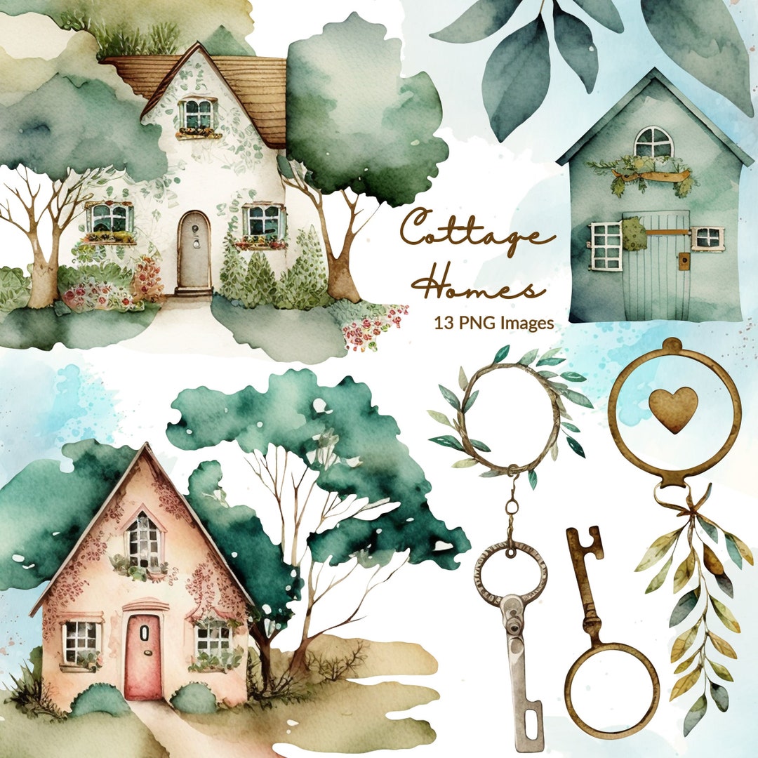 Watercolor Home Clipart, House Clipart, Clipart House, Watercolor ...