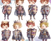 Watercolor Prince Clipart Cute Prince Clipart Watercolor - Etsy