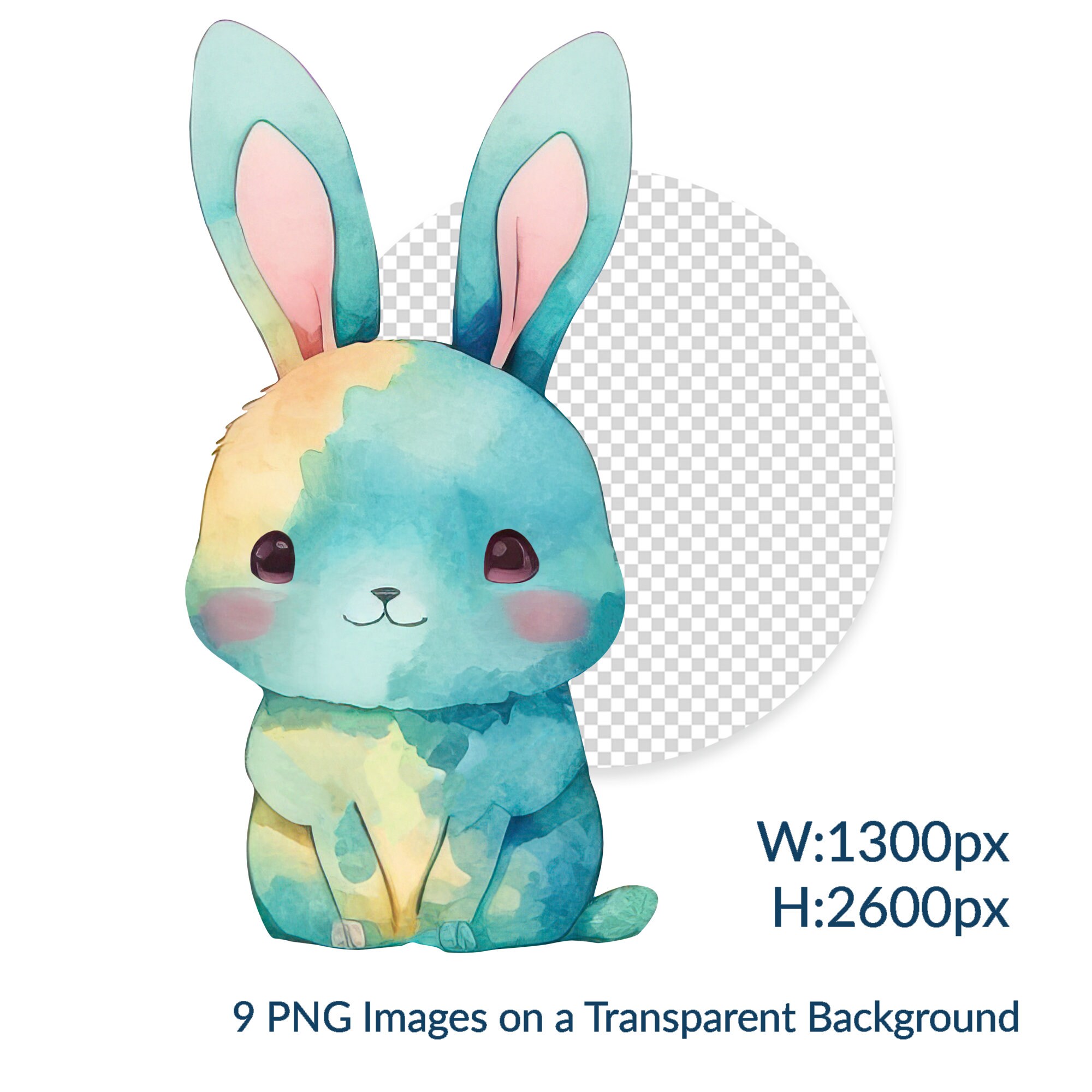 Watercolor Bunnies Clipart, Rabbit Clipart, Cute Bunnies, Watercolor ...