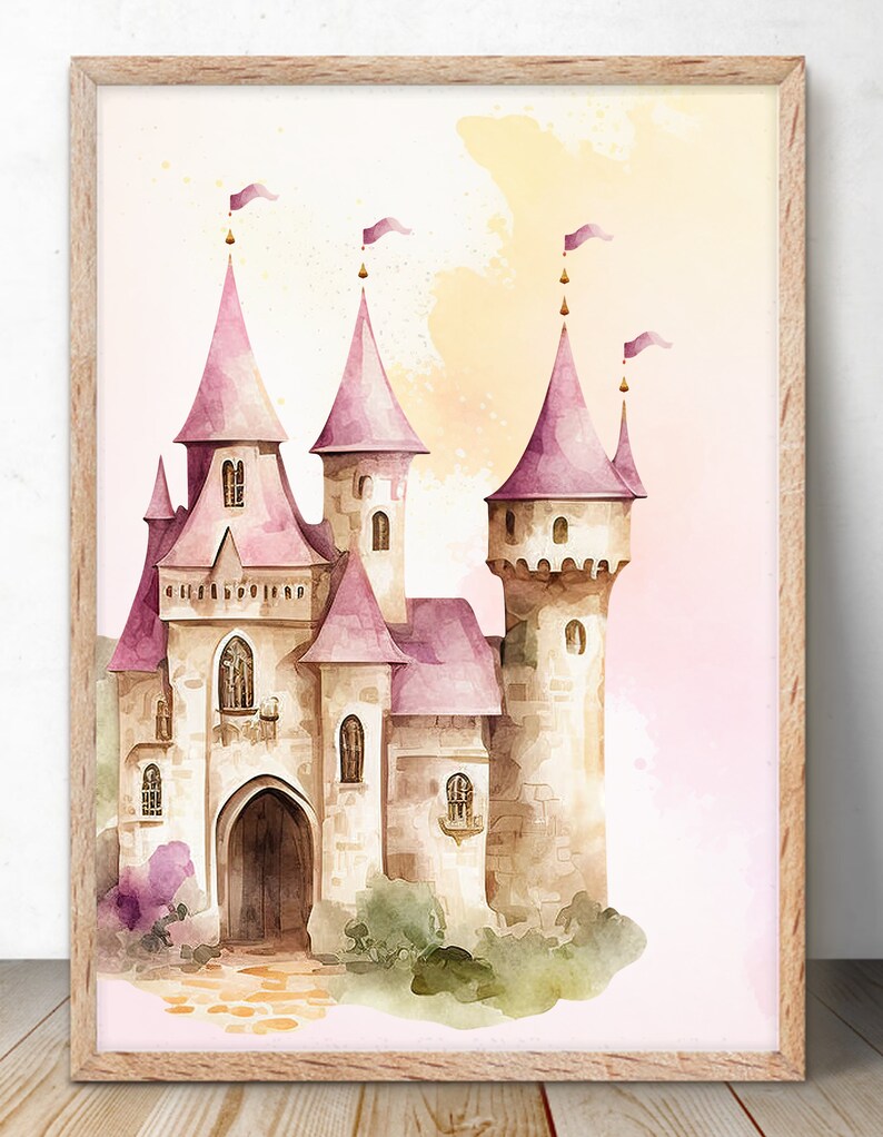 Watercolor Fairy Tale Clipart, Princess and Knight Watercolor Clipart ...