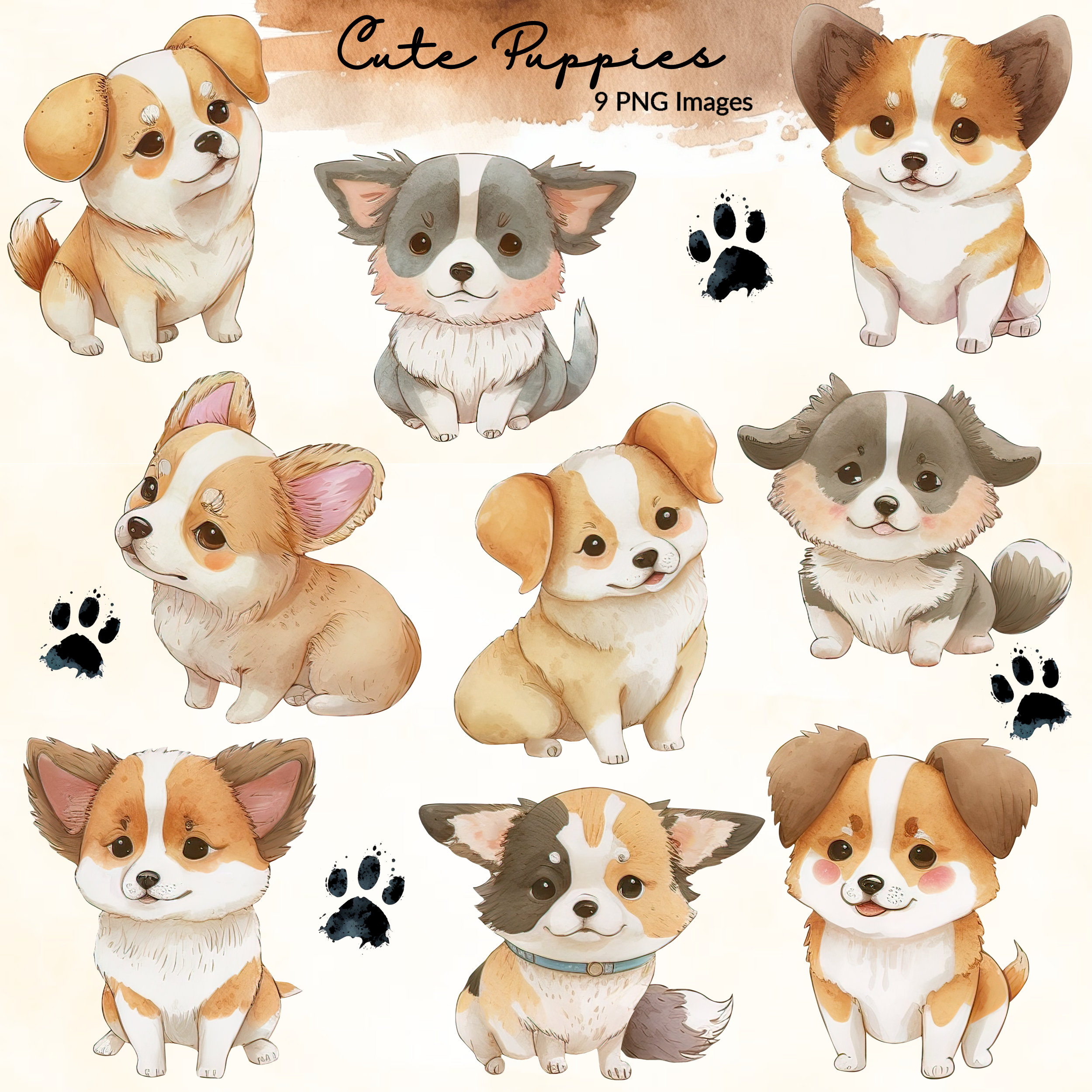 Cute Chibi Dogs