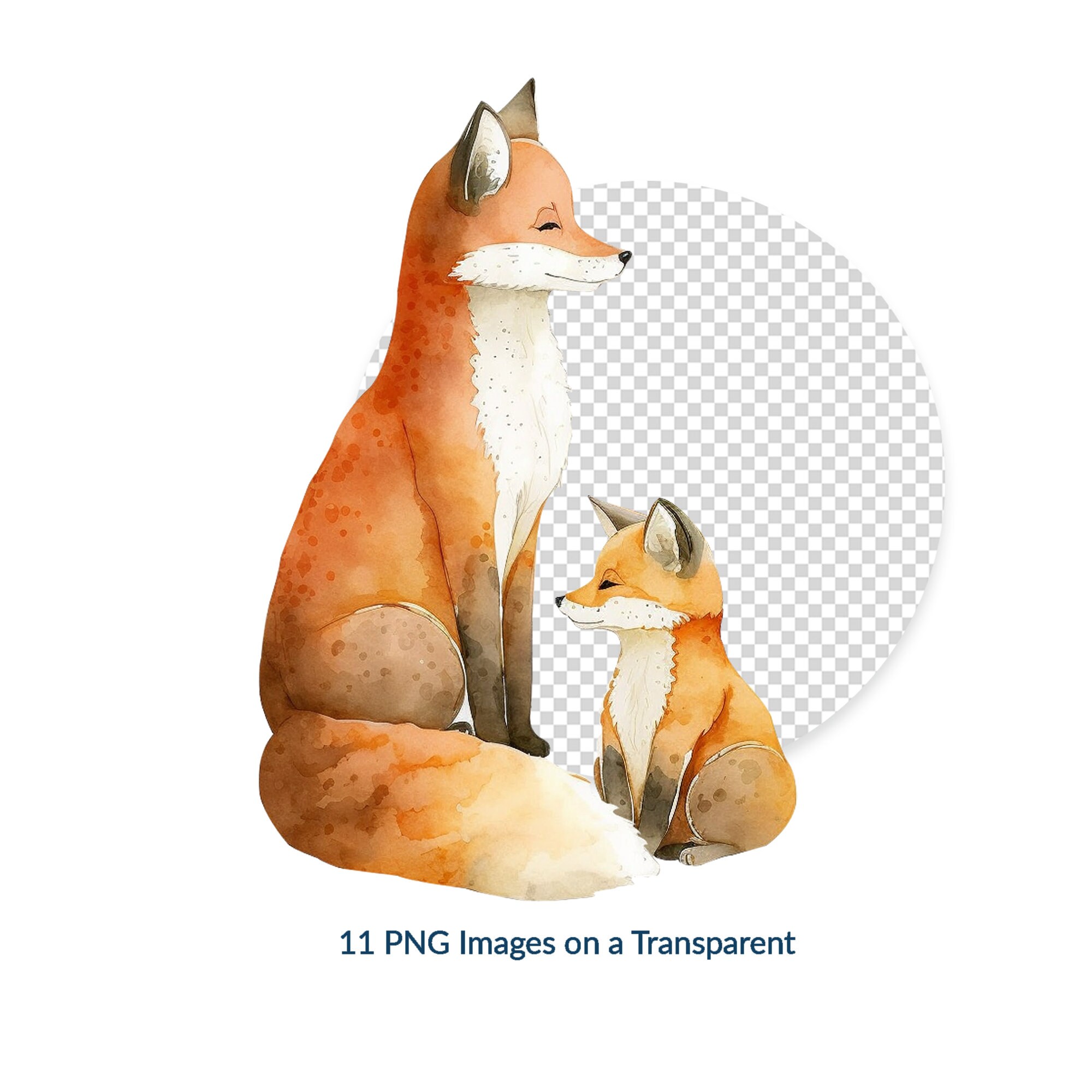Watercolor Fox Clipart, Watercolor Woodland Clipart,fox Clipart, Cute ...