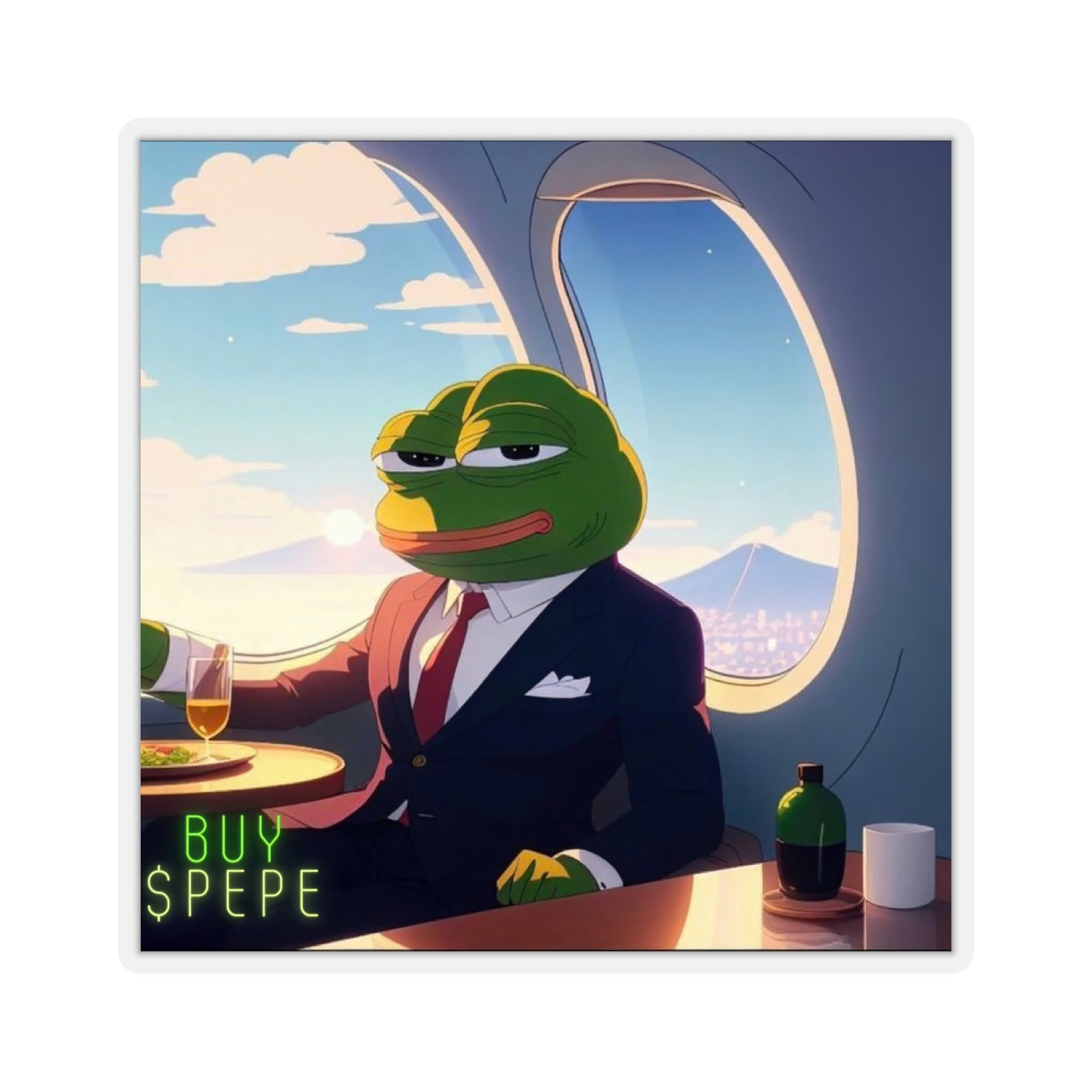 PEPE Token Kiss-cut Sticker - Etsy