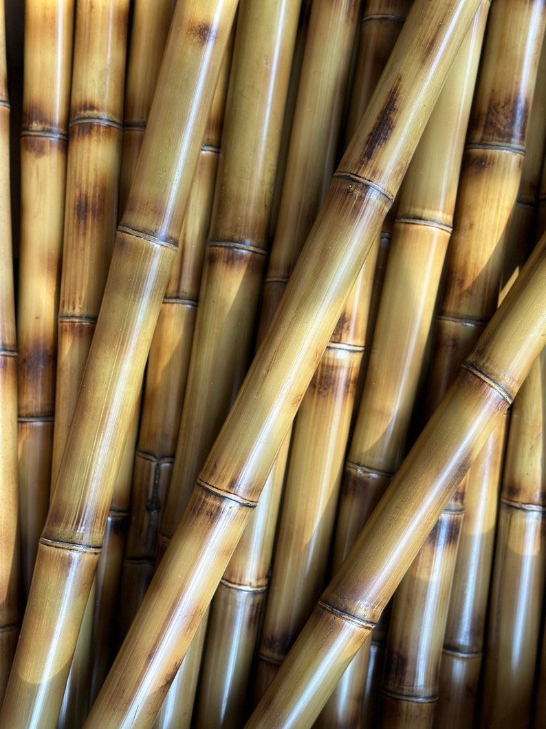 1 Flame Cured Bamboo Poles you Choose Length CUT TO ORDER - Etsy