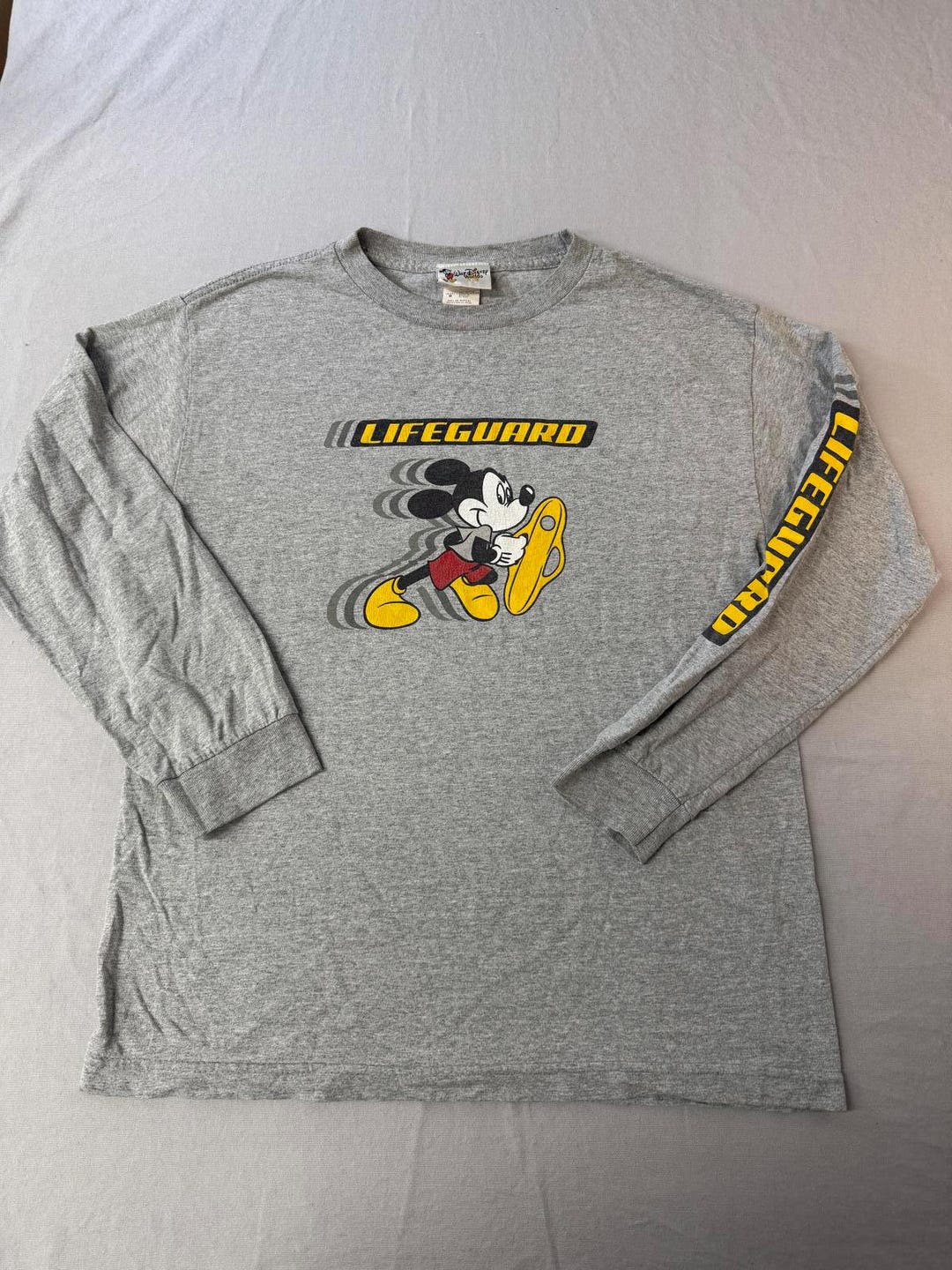 Y2K Disney Mickey Mouse Lifeguard Long Sleeve Tee - M - Etsy
