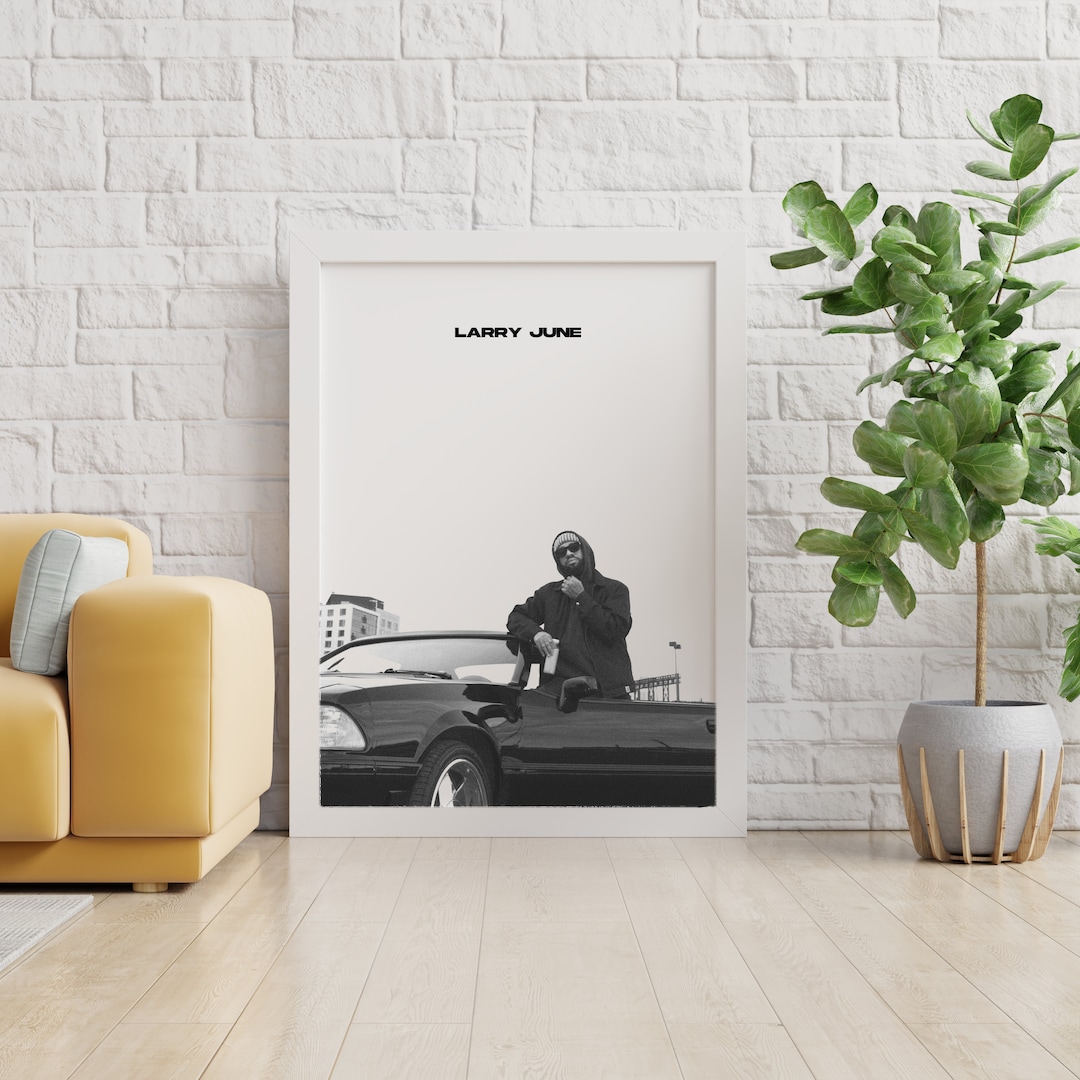 Larry June Poster | Black and White | Larry June Print | Music Studio ...