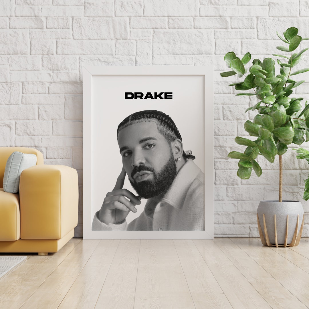 Drake Black and White Artwork for Apartment Drake Poster Drake Merch ...