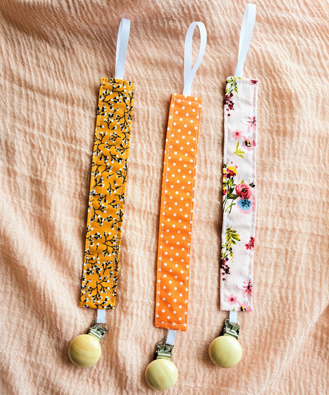 Personalized Pacifier Holder for Baby Pacifier Clip Embroidery Fabric ...