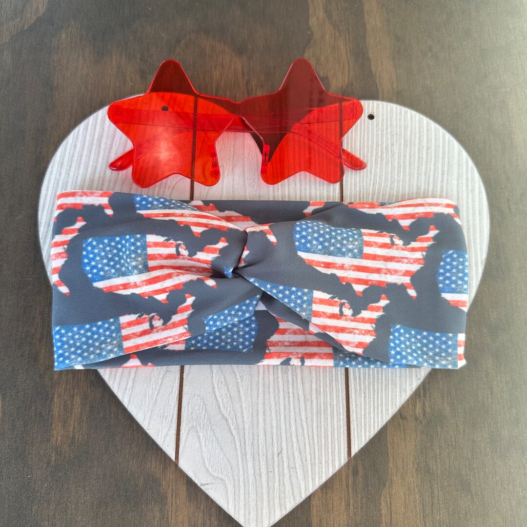 USA Shaped Flag Headband - Etsy