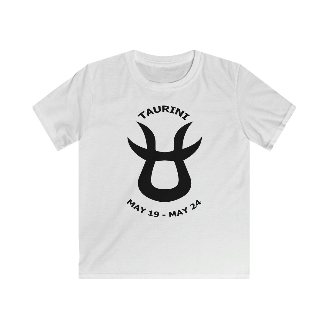 TAURINI - Kids Softstyle Tee - Zodiac Symbol Taurus Gemini Cusp May ...