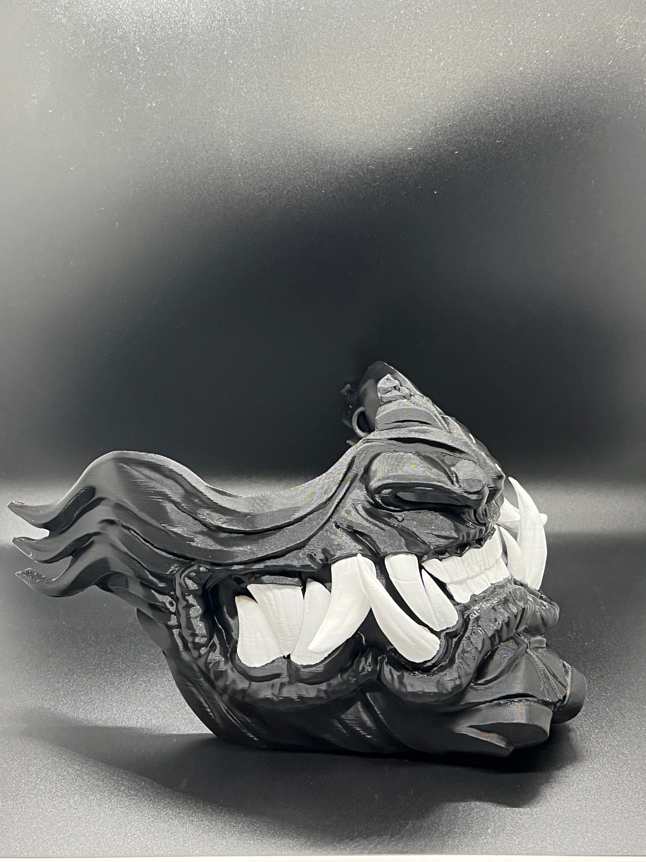 Broken Tooth Half Oni Masks - Etsy