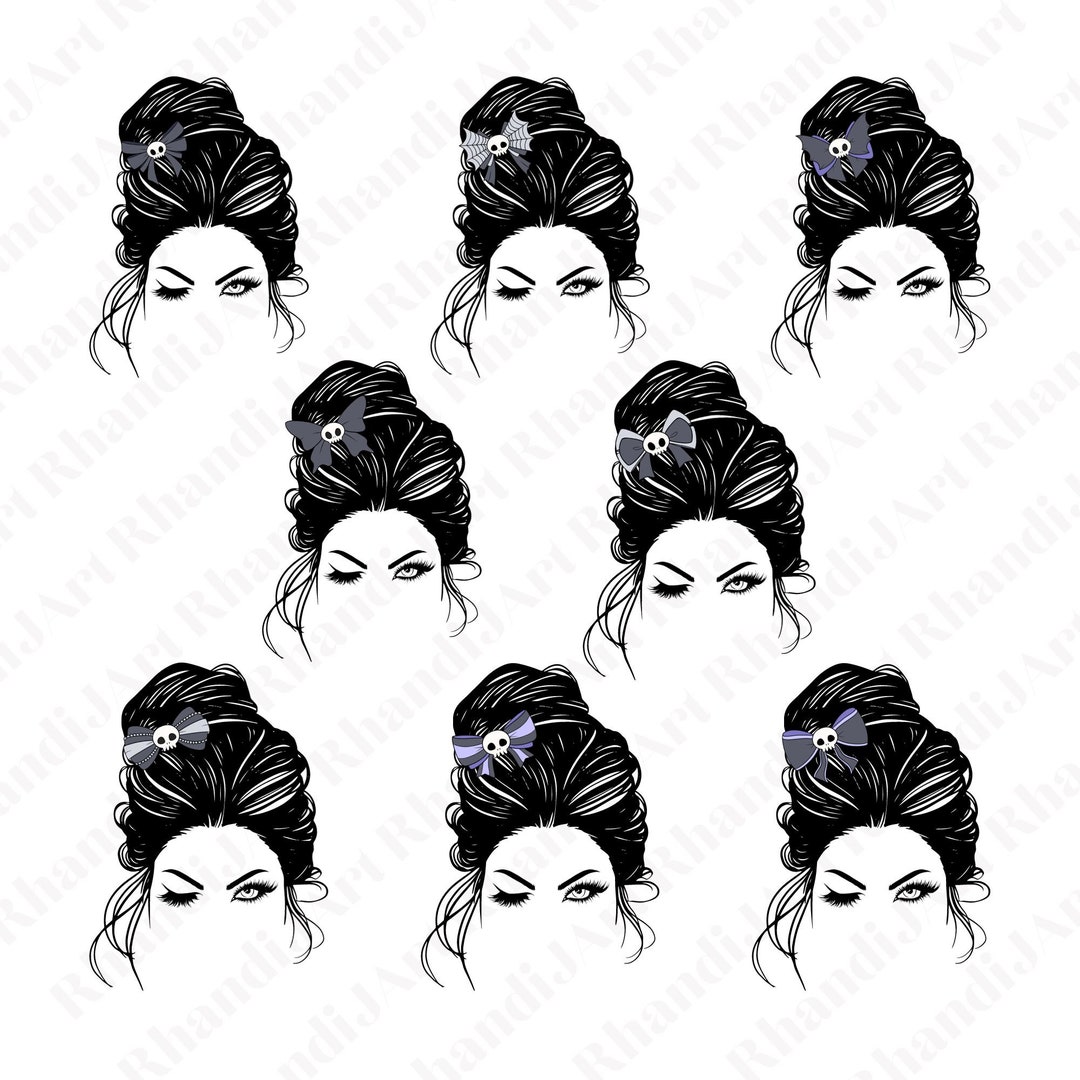 Mom Life 8 Pack Bundle, Mom Skull, Skull Bows, Messy Bun, Mom Life ...